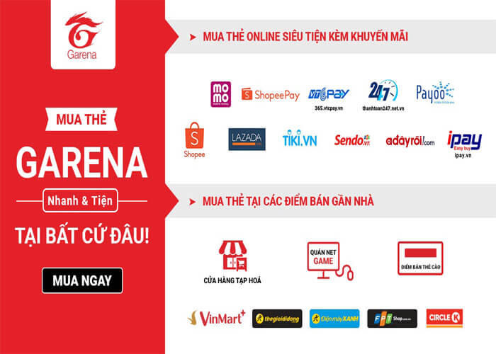 Hướng dẫn cách nạp thẻ game garena nhanh, an toàn nhất 2026